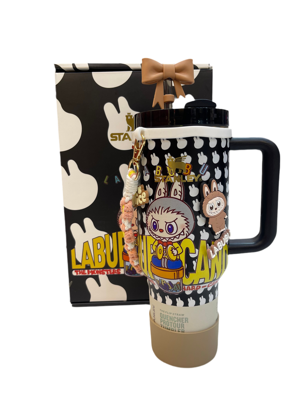 Stanley X Labubu Quencher Flow-State 2.0 Tumbler 40oz with Labubu Doll ...